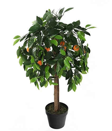 Closer to Nature Artificial 3ft 3" Orange Tree - Artificial Silk Plant ...