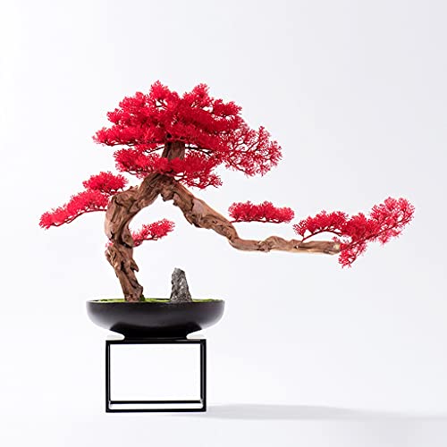 YKLL Artificial Bonsai Artificial Plants Tree Red Simulation Welcome ...